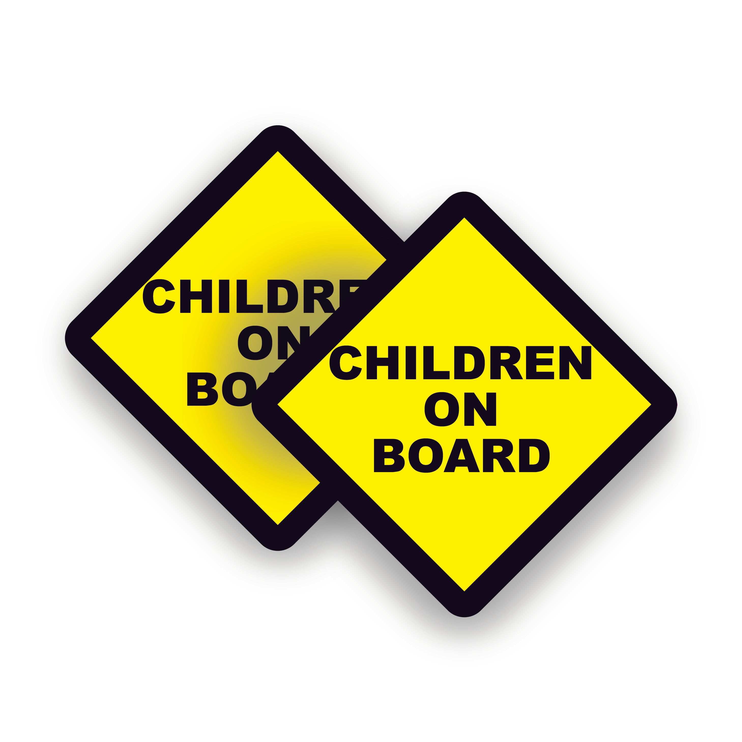 2 Pack of Children on board warning safety sticker for car or vehicle ...