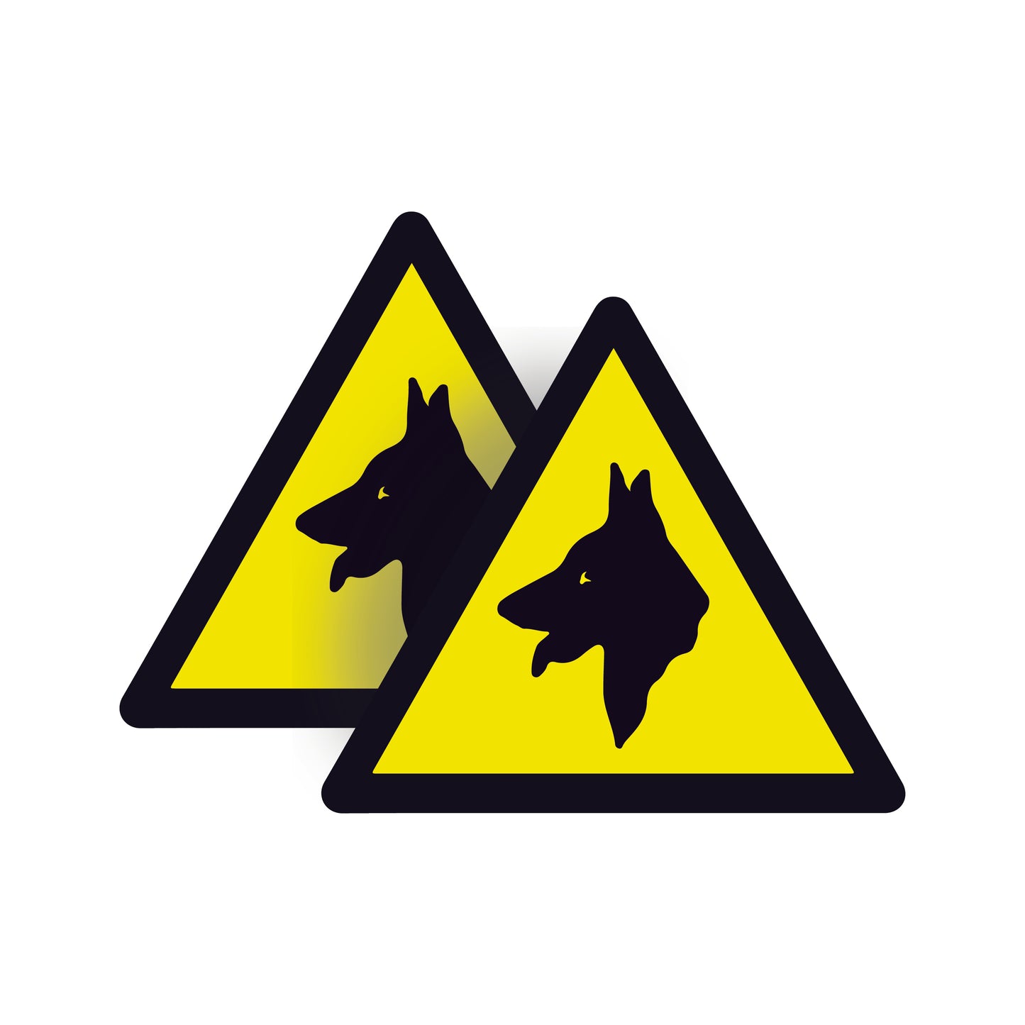 Security guard dogs warning sticker signs for vehicle doors or windows ...
