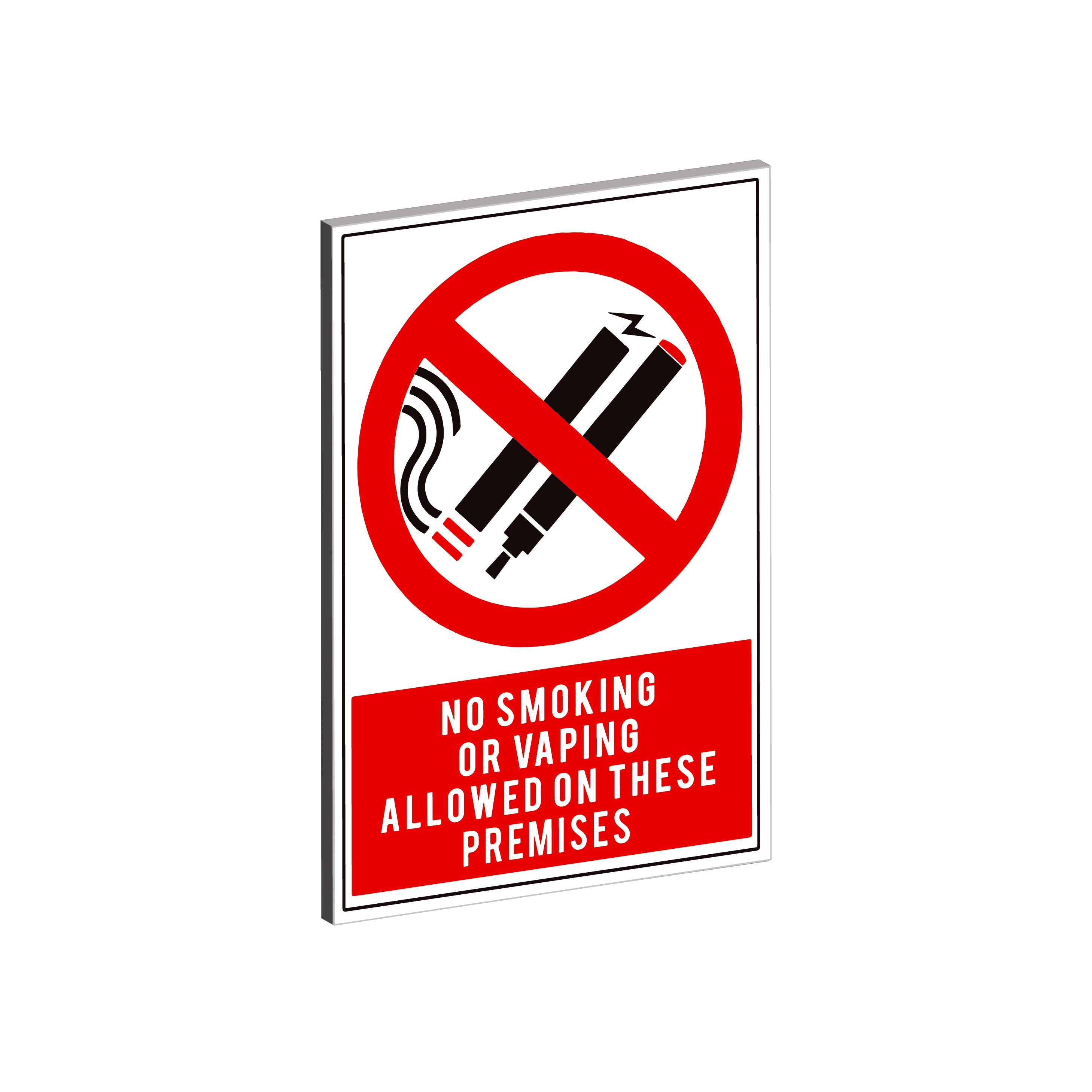 NO SMOKING or VAPING SAFETY WARNING HARD BACKED SIGNS 3mm for walls do ...